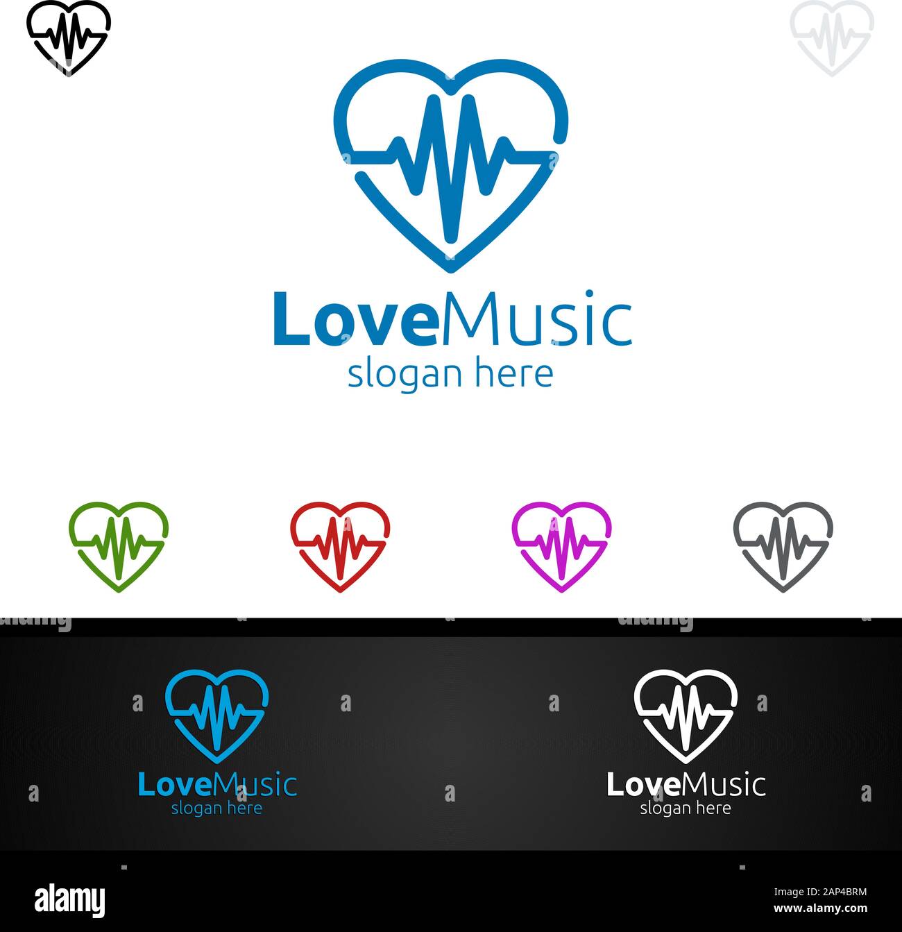 Love Music Logo with Note and Love Concept Stock Vector Image & Art - Alamy