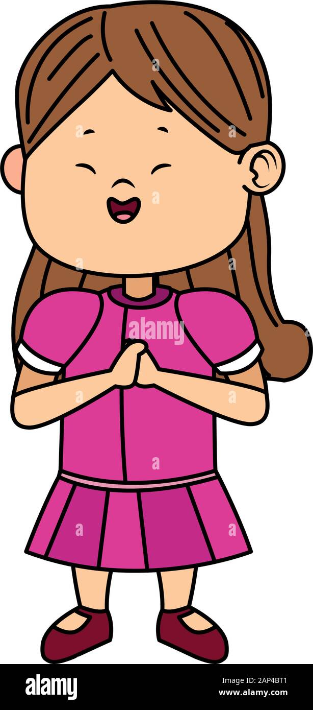 cute girl standing icon Stock Vector Image & Art - Alamy