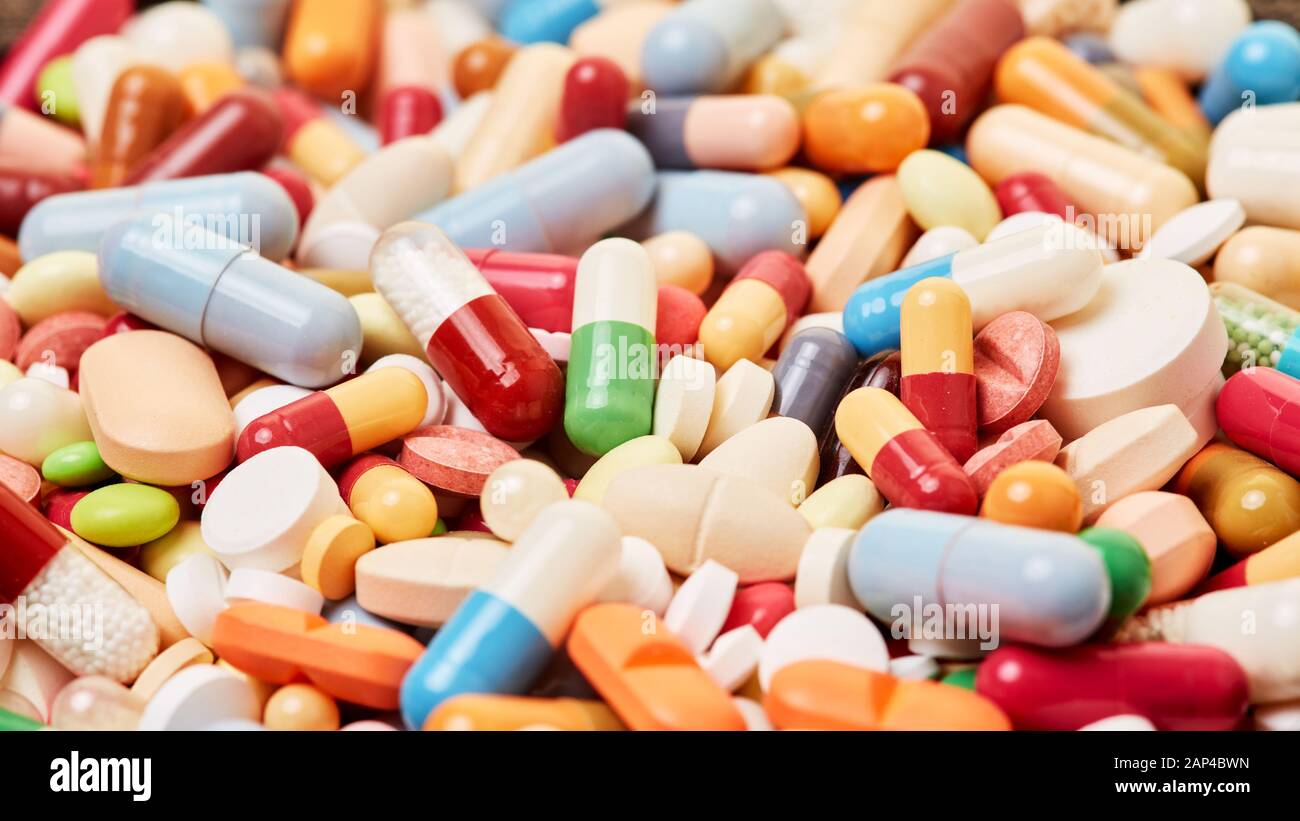 Colorful medicines drugs in hi-res stock photography and images - Alamy