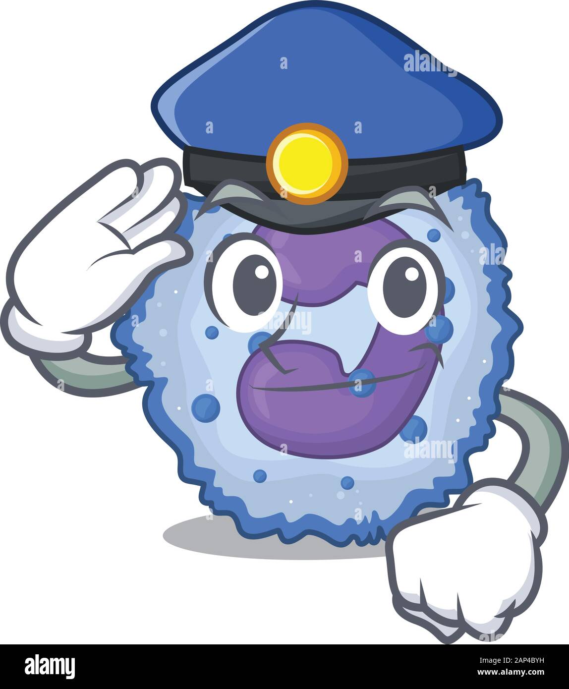 Basophil cell Cartoon mascot performed as a Police officer Stock Vector ...