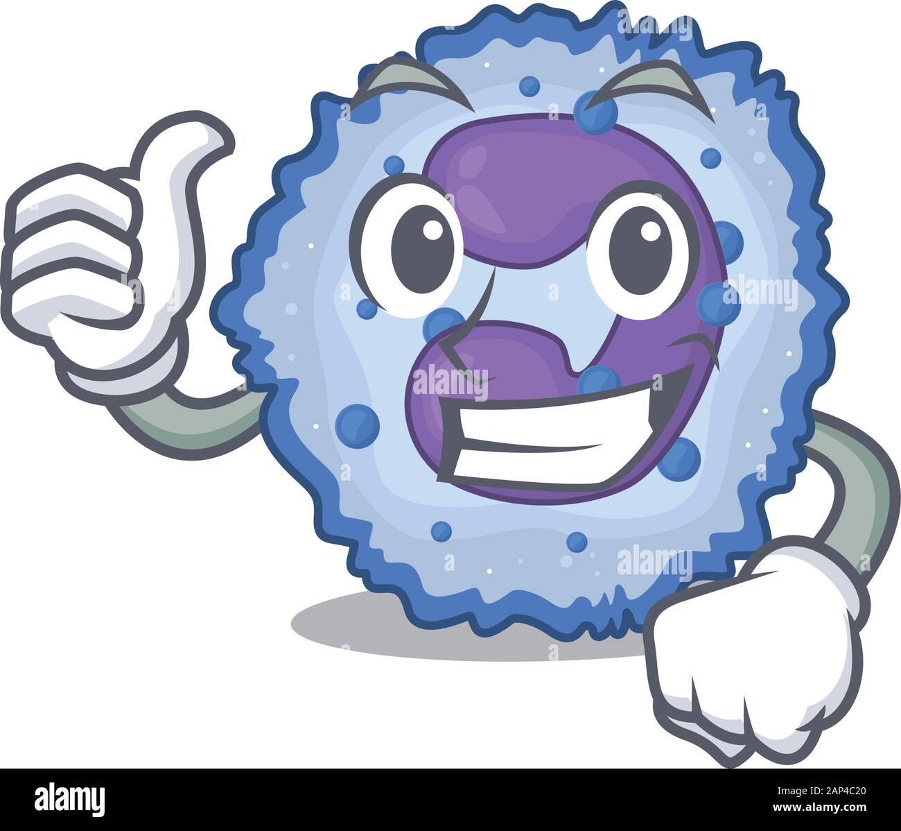 Cheerfully basophil cell making Thumbs up gesture Stock Vector Image ...