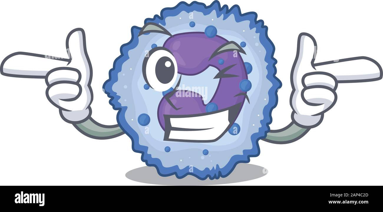 mascot cartoon design of basophil cell with Wink eye Stock Vector Image ...