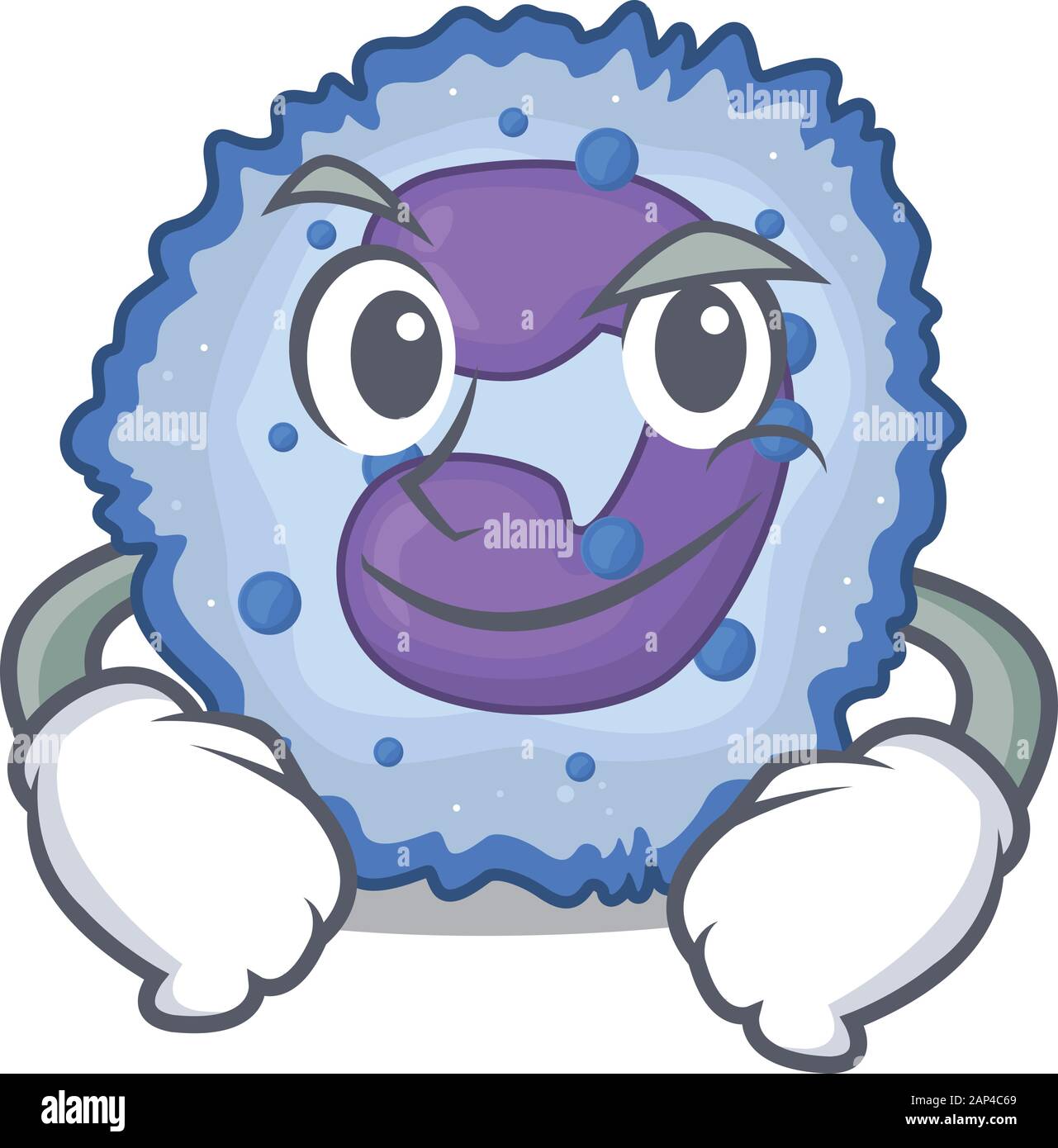 Cool basophil cell mascot character with Smirking face Stock Vector ...