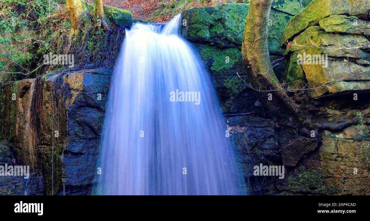 Lumsdale falls waterfall,Matlock,Derbyshire peak district,England ,UK ...