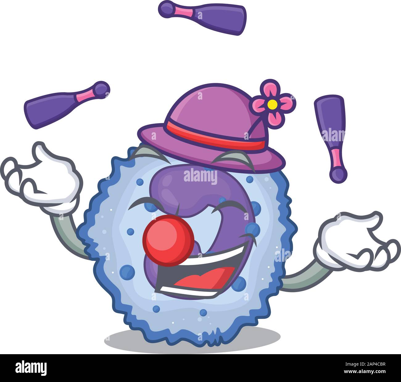 Smart basophil cell cartoon character design playing Juggling Stock ...
