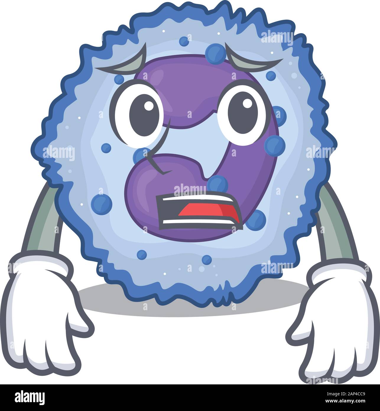 A picture of basophil cell showing afraid look face Stock Vector Image ...