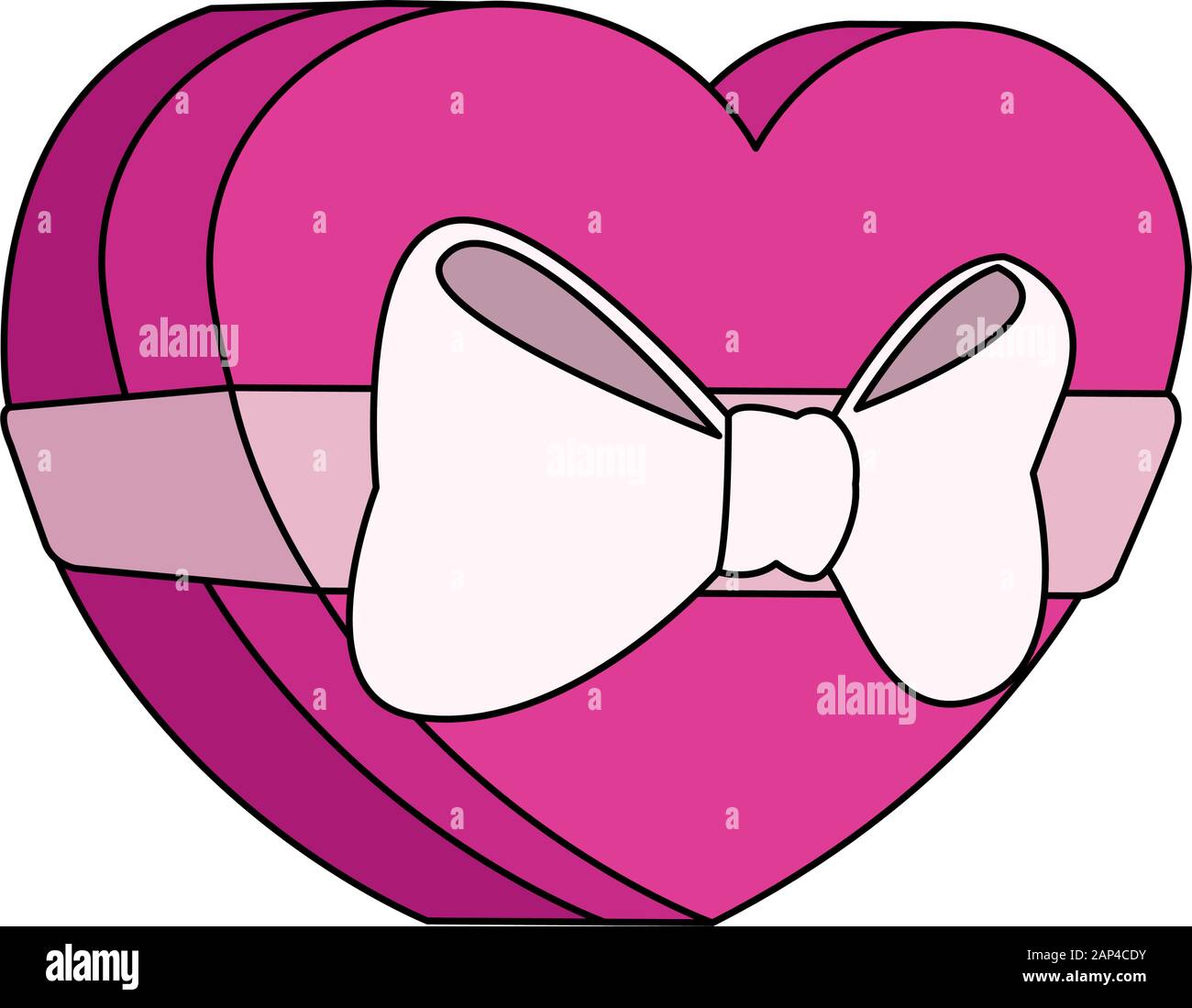 chocolate box in heart shape, colorful design Stock Vector Image & Art ...