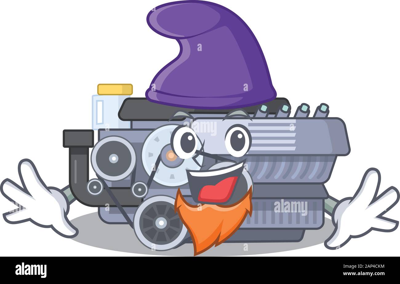 Funny combustion engine cartoon mascot performed as an Elf Stock Vector ...