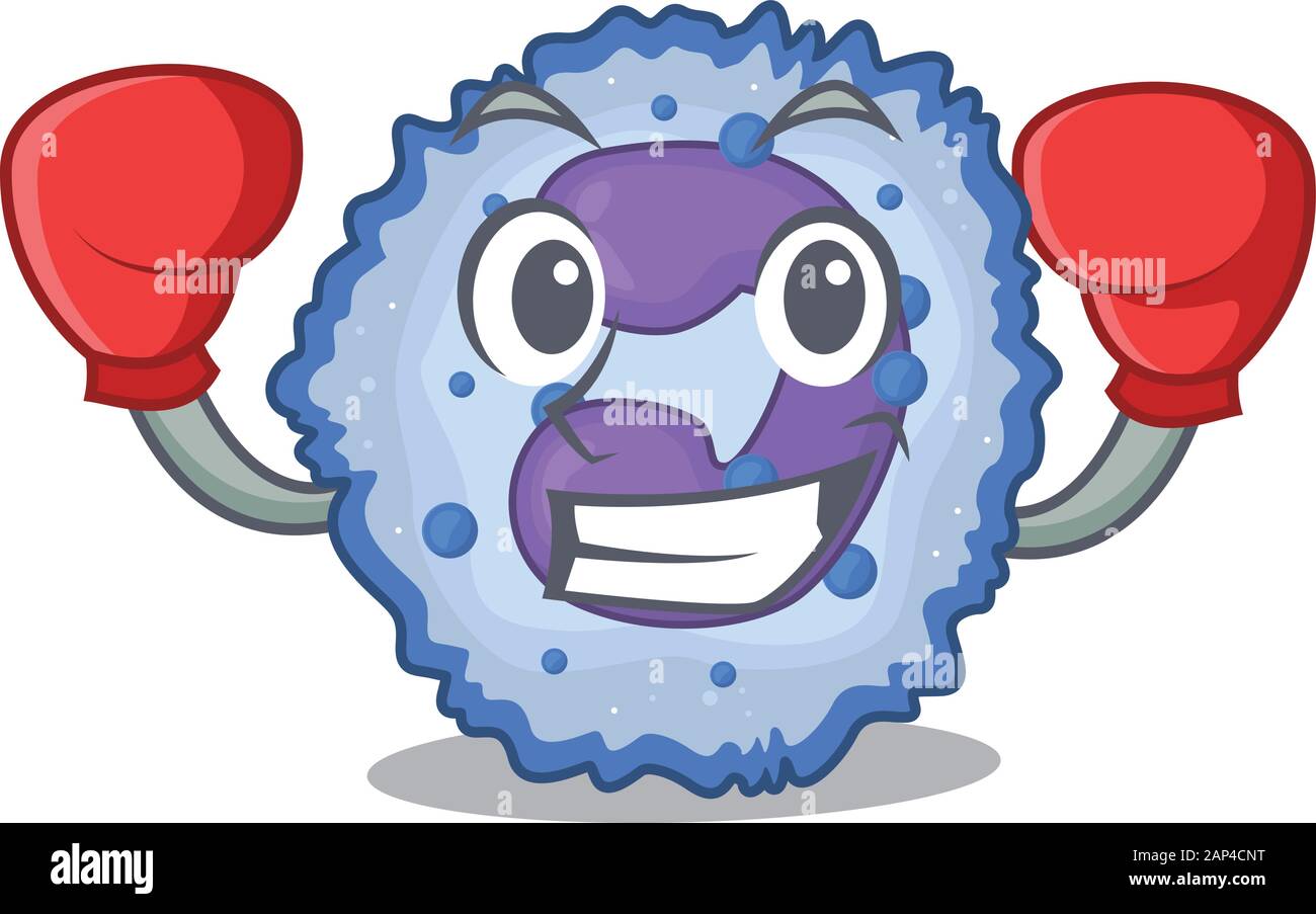 Sporty Boxing basophil cell mascot character style Stock Vector Image ...