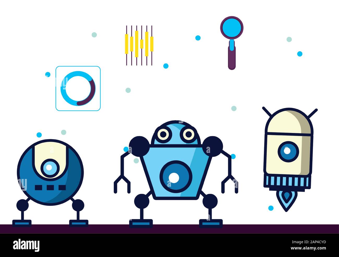 group of robots technology icons Stock Vector Image & Art - Alamy
