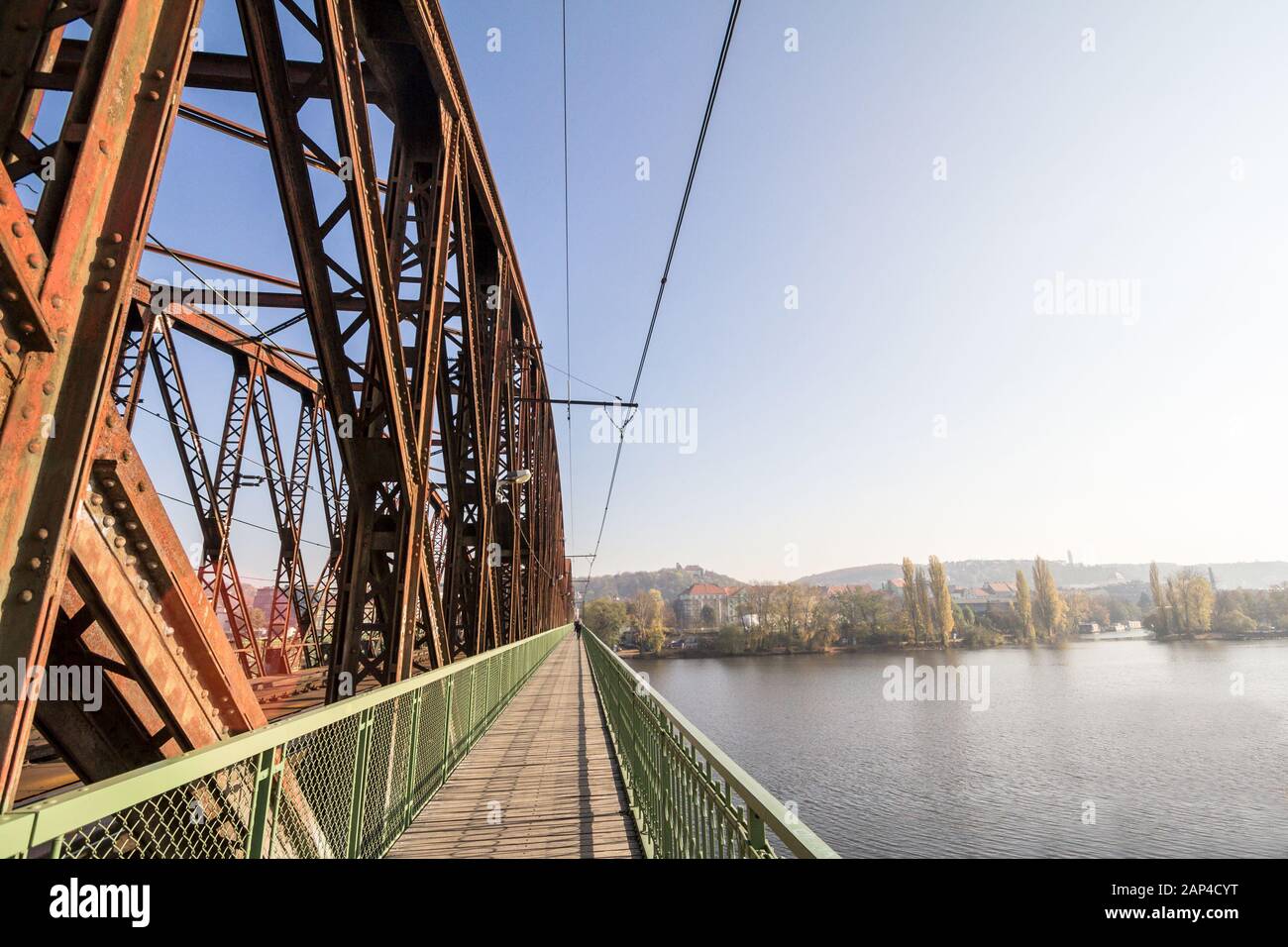 Vysehrad Railway bridge, also called vysehradsky zeleznicni most, in ...