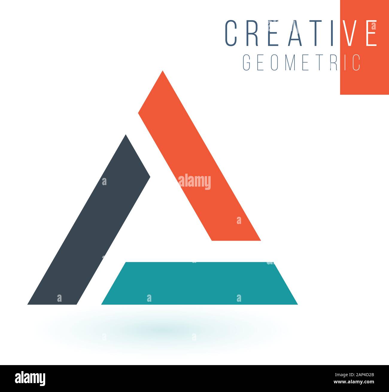 Letter A or delta geometric triangle logo design. Trinity concept ...