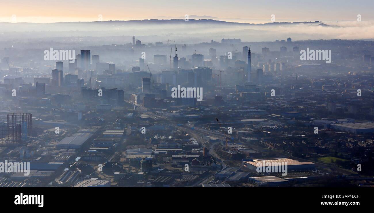 Aerial view misty foggy landscape hi-res stock photography and images ...