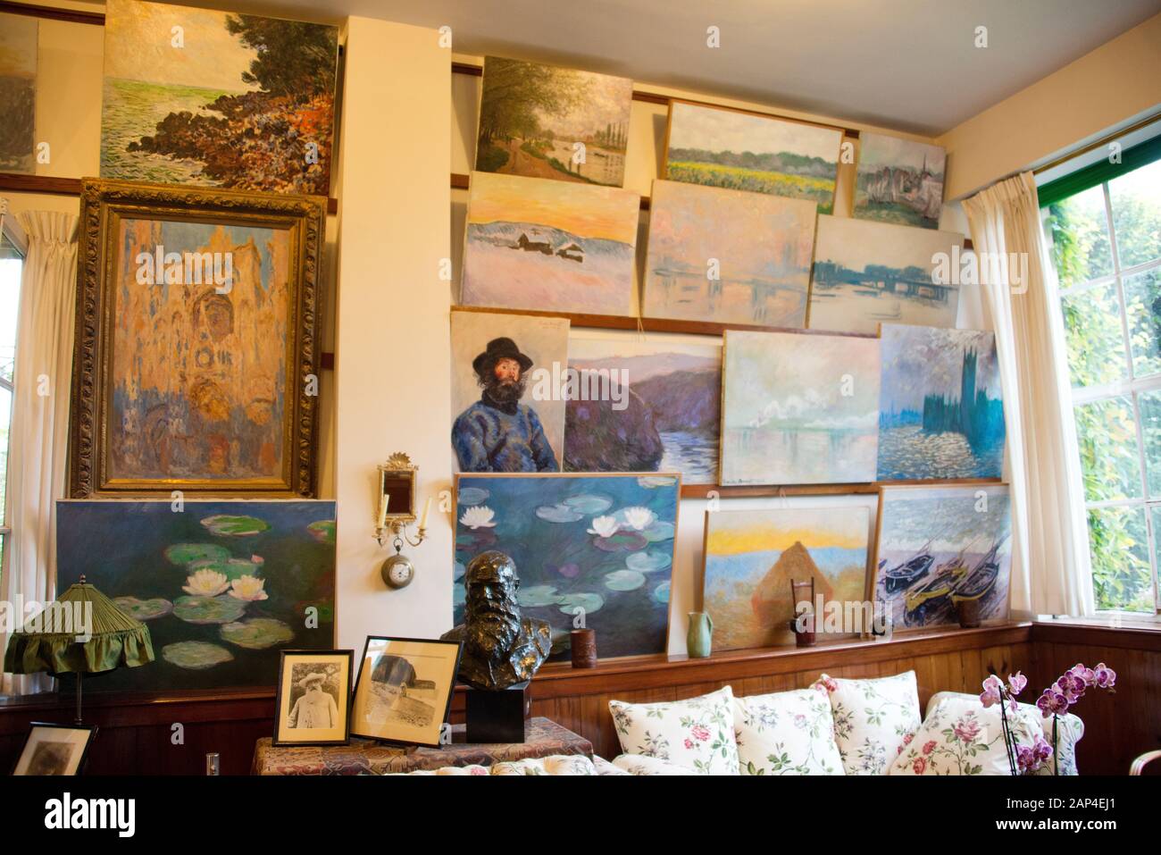 Claude Monet House Giverny Normandy France. Interior of House 84 Rue ...