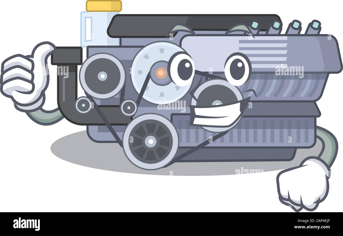 Cheerfully combustion engine making Thumbs up gesture Stock Vector ...