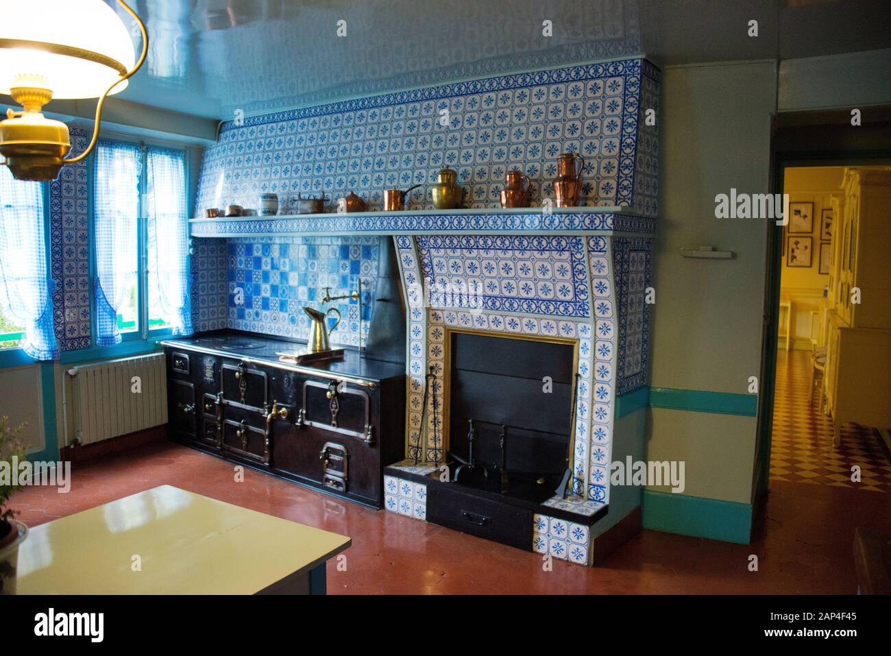 Claude Monet House Giverny France. Kitchen & Dining Area of House 84 ...