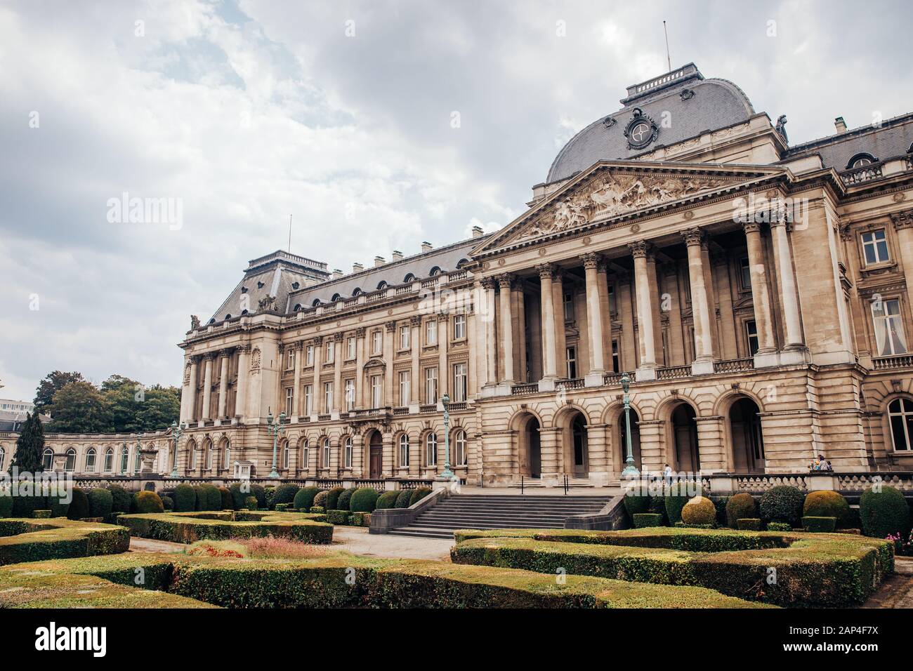 Brussels, Belgium Labyrinths of yellowed shrubs, landscape design ...