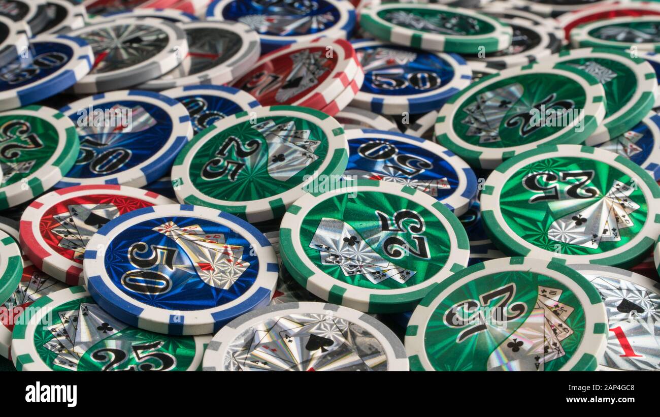 Casino many chips hi-res stock photography and images - Alamy