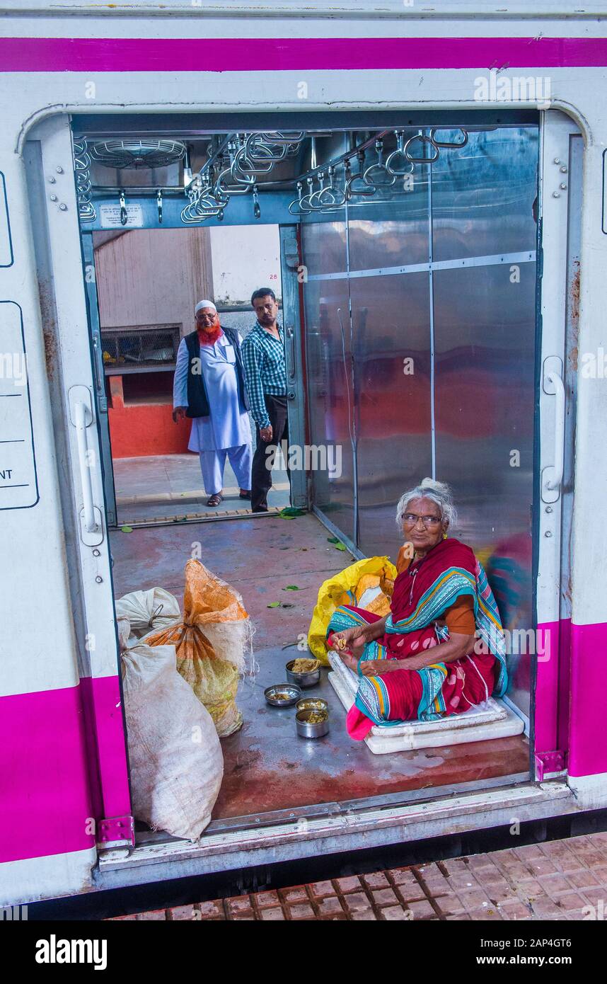 The suburban railway in Mumbai India Stock Photo - Alamy