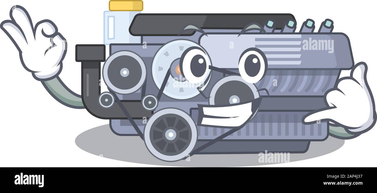 Call me funny combustion engine mascot picture style Stock Vector Image ...
