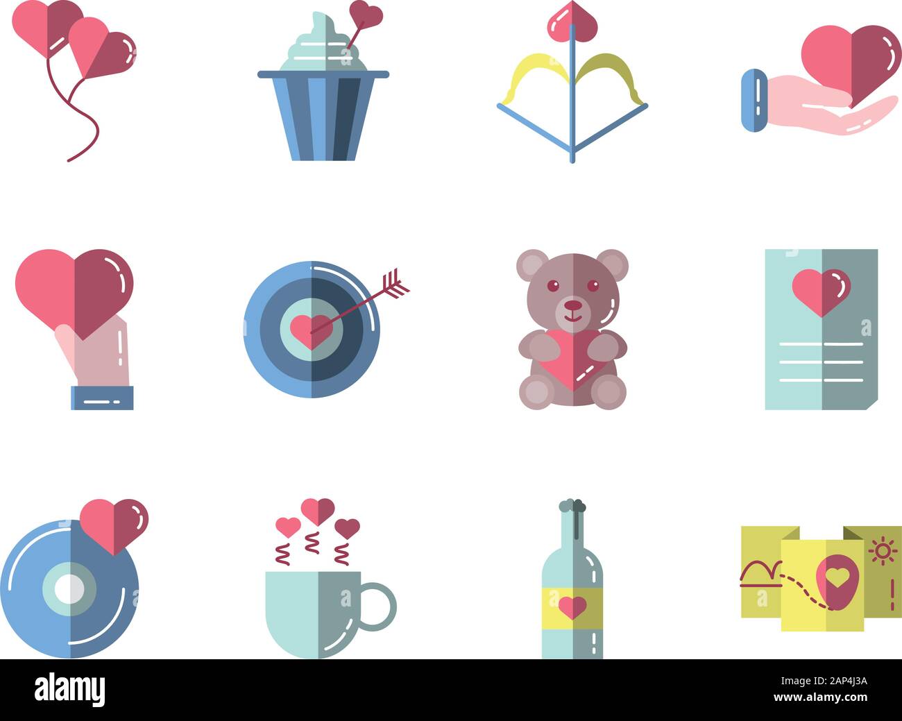 bundle of valentines day set icons Stock Vector Image & Art - Alamy