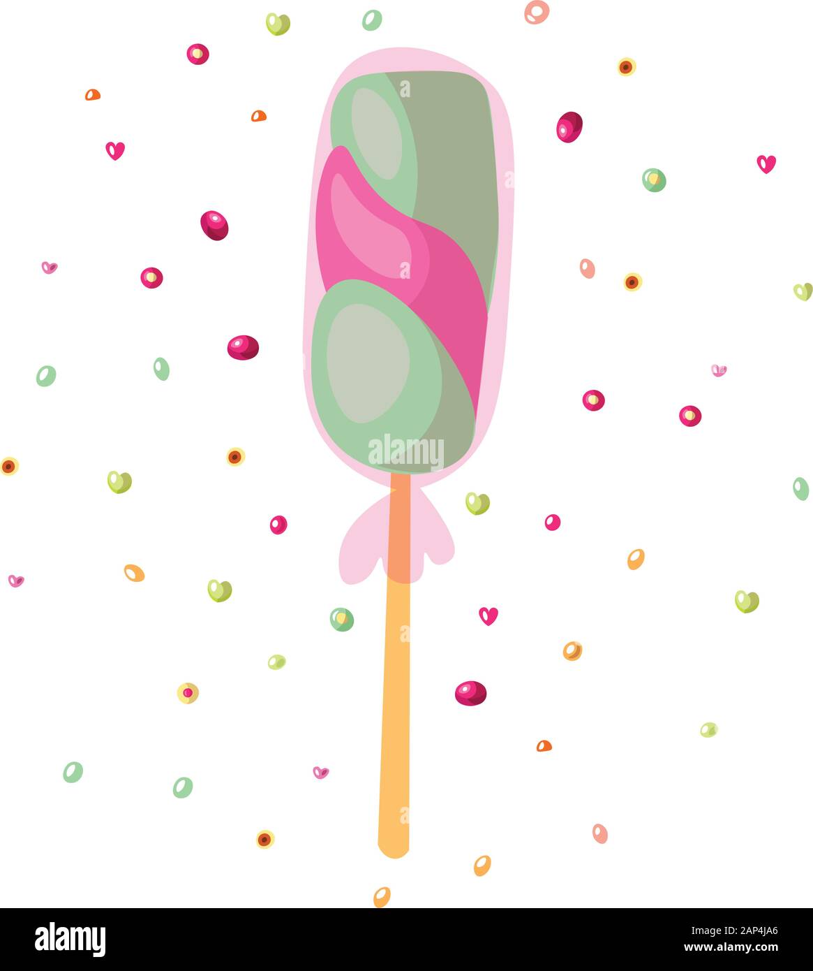 Cute cartoon sweet lollipop icon. Cute colored cartoon lolly icon ...