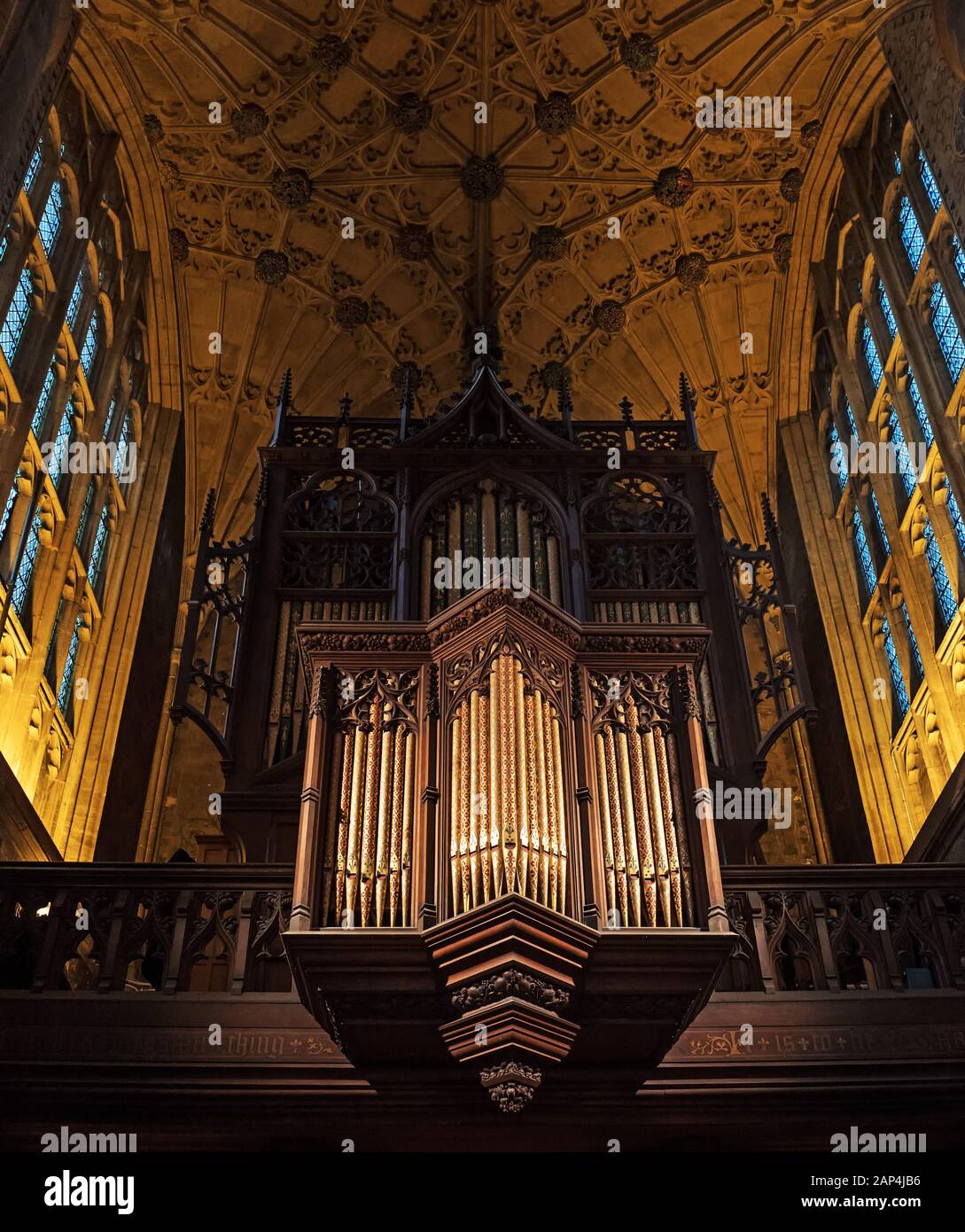 Interior View Of Sherborne Abbey Stock Photo - Alamy