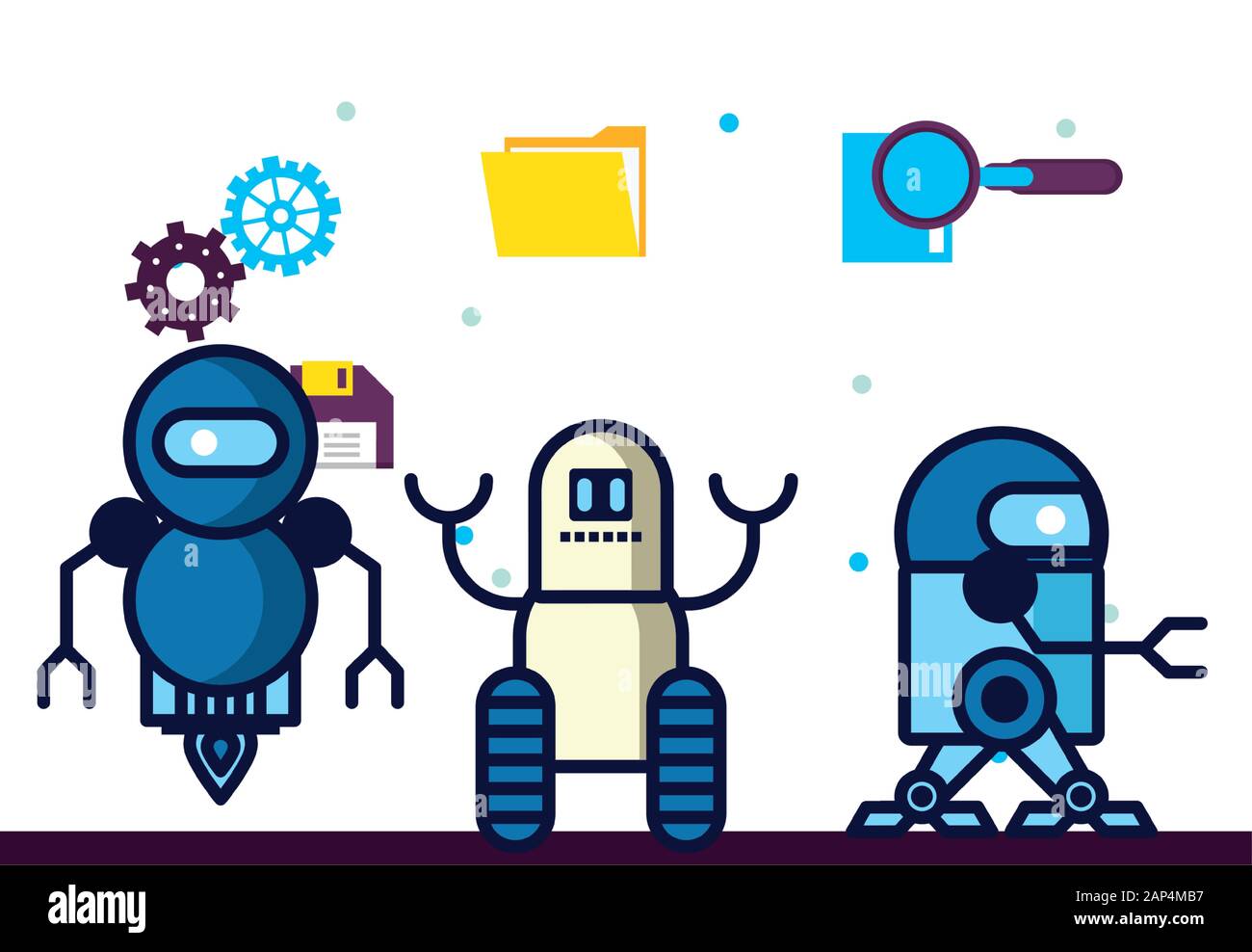 group of robots technology icons Stock Vector Image & Art - Alamy