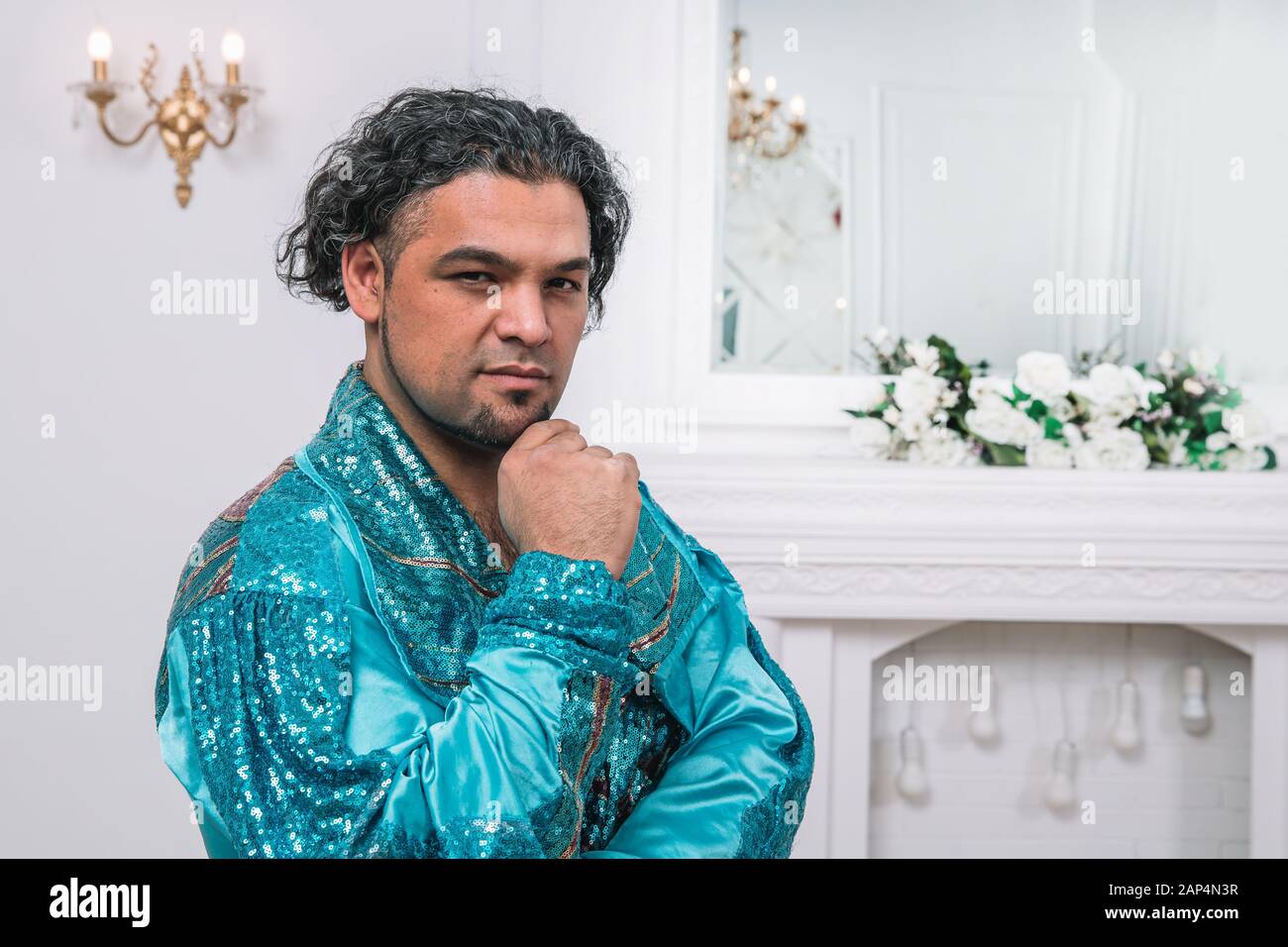 portrait of a brooding male dancer in Gypsy costume Stock Photo - Alamy