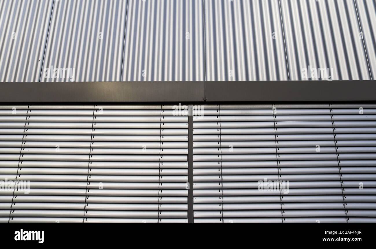 Detailed close up view on industrial metal and steel surfaces Stock ...