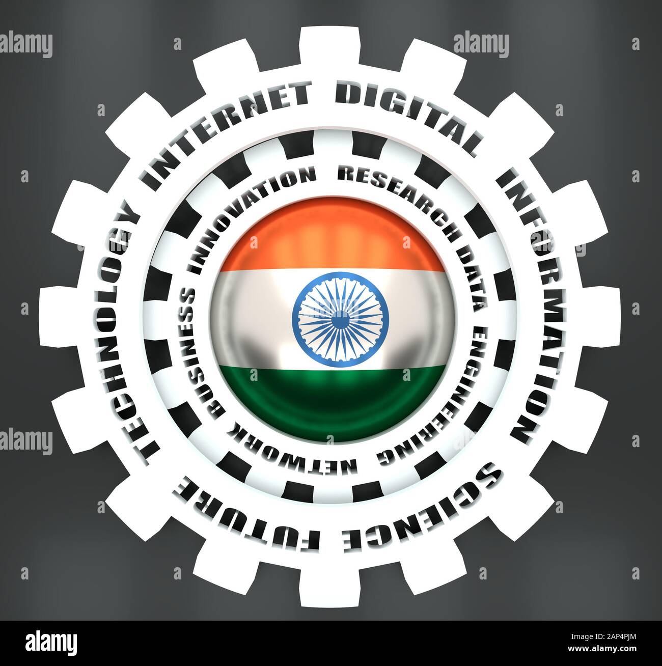 Technology relative words on the mechanism of gears. Concept in ...