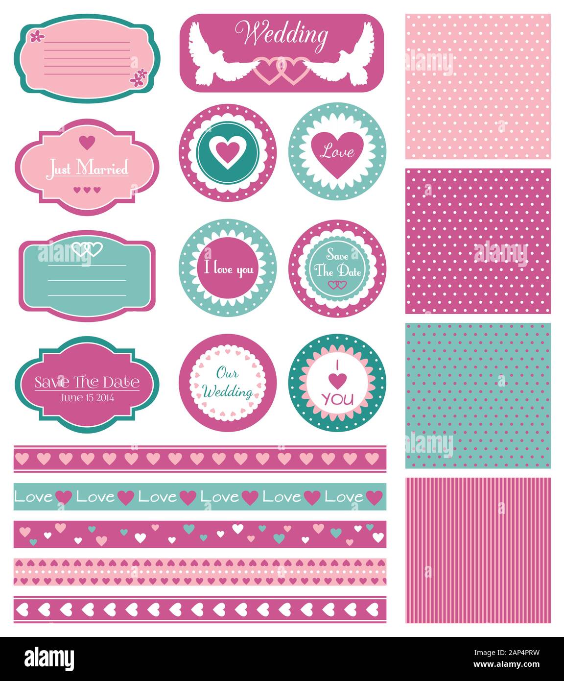 Valentine design elements Stock Vector Images - Alamy