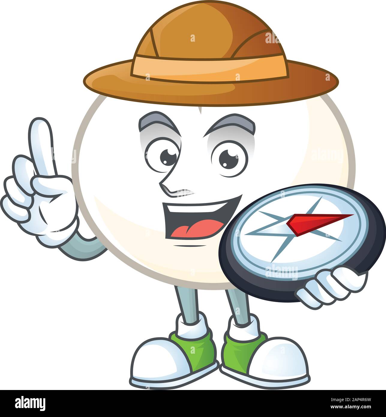 White hoppang stylized Explorer having a compass Stock Vector Image ...