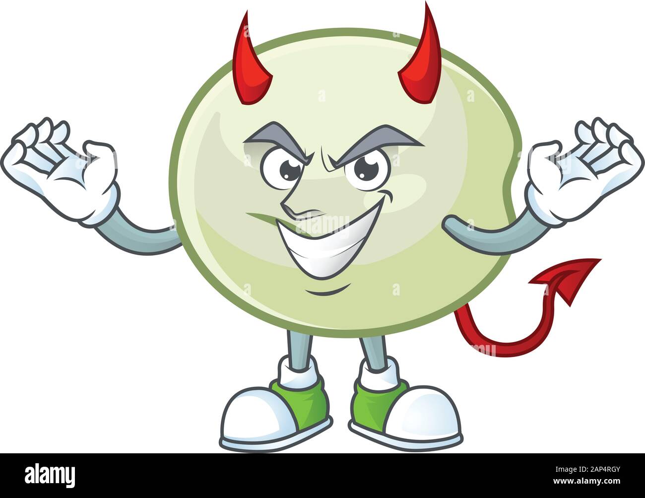 Devil green hoppang Cartoon character design style Stock Vector Image ...