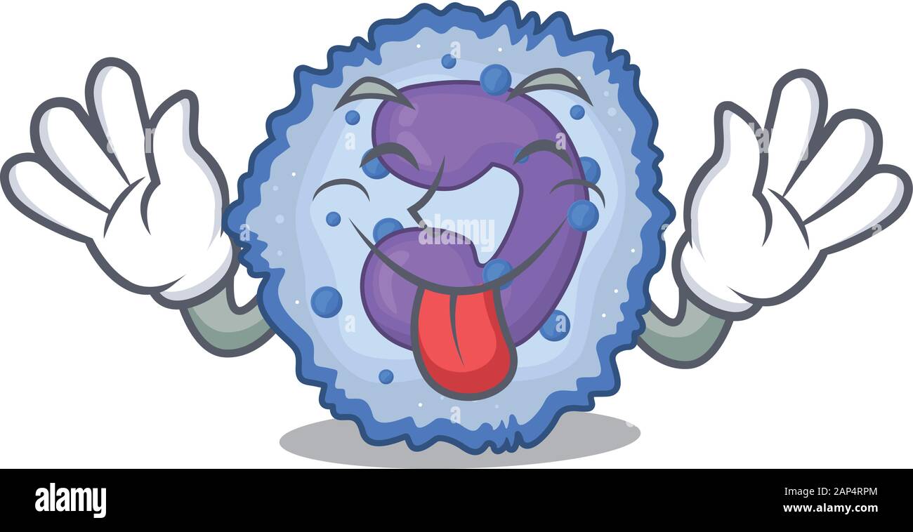 Cute basophil cell cartoon mascot style with Tongue out Stock Vector ...