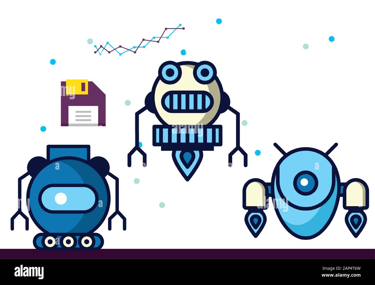 group of robots technology icons Stock Vector Image & Art - Alamy