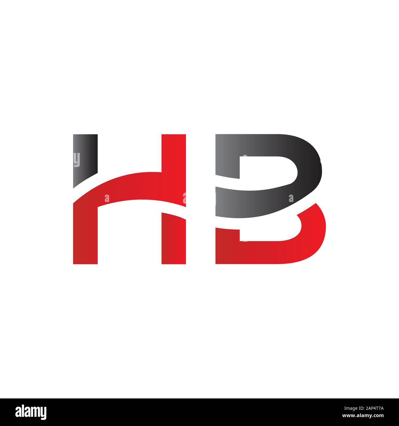 letter HB Logo Design Vector Template. Initial Linked Letter HB Vector ...