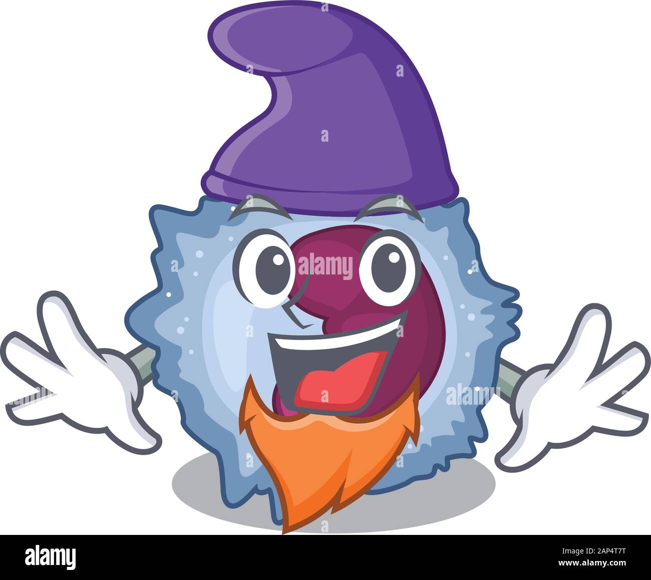 Funny monocyte cell cartoon mascot performed as an Elf Stock Vector ...