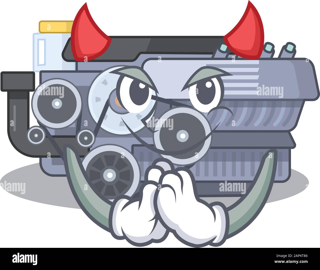 Devil combustion engine Cartoon in character design Stock Vector Image ...
