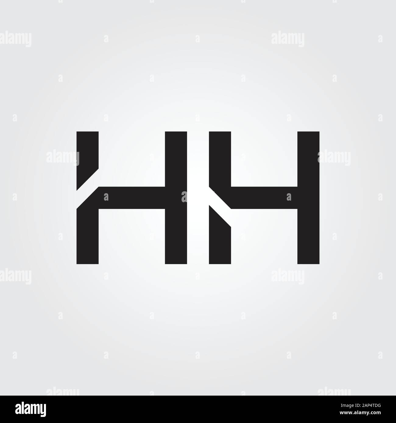letter HH Logo Design Vector Template. Initial Linked Letter HH Vector ...