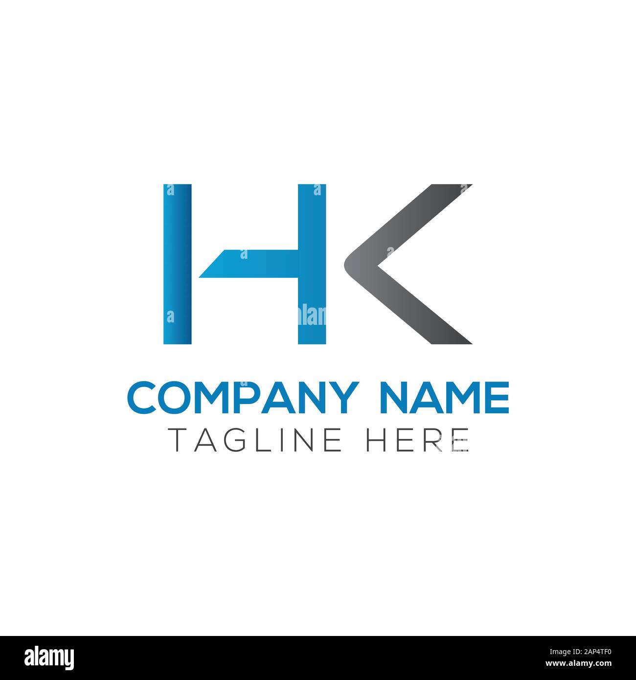 letter HK Logo Design Vector Template. Initial Linked Letter HK Vector ...