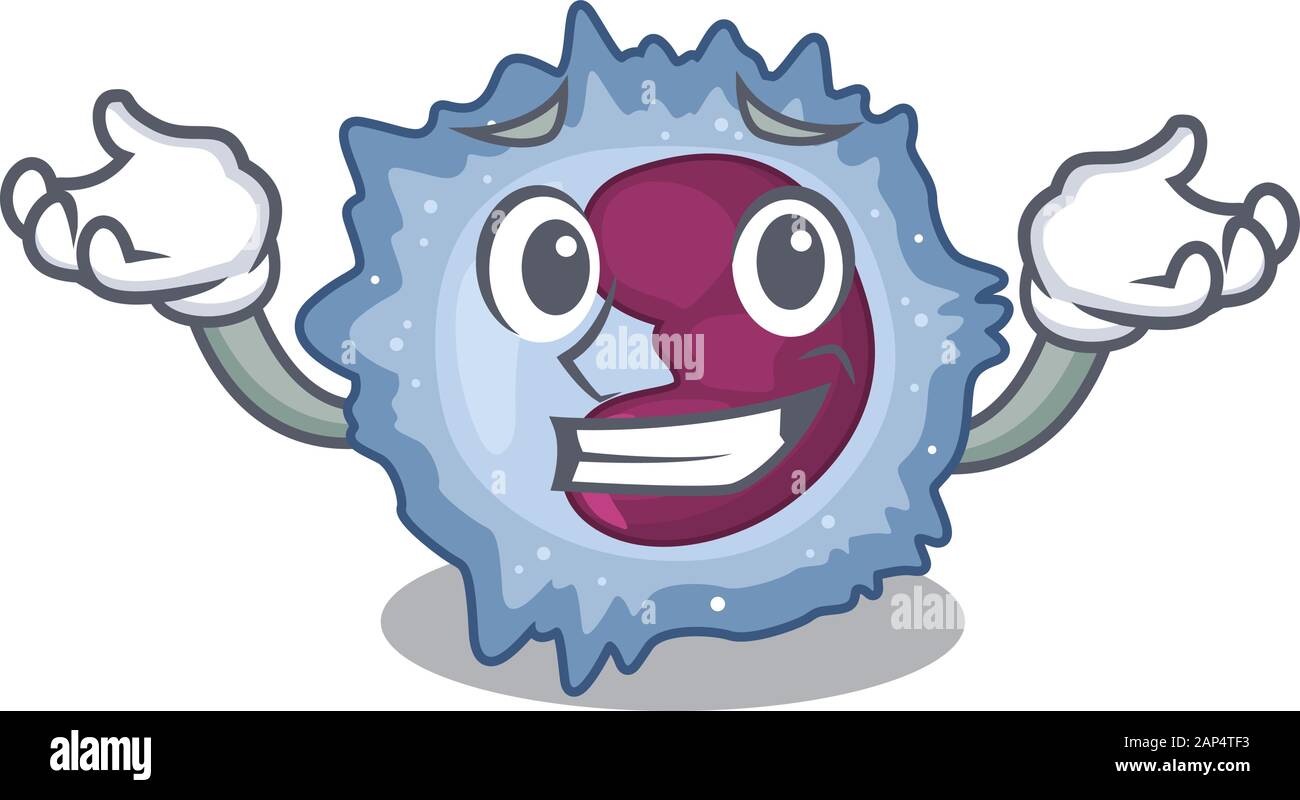 Super Funny Grinning monocyte cell mascot cartoon style Stock Vector ...