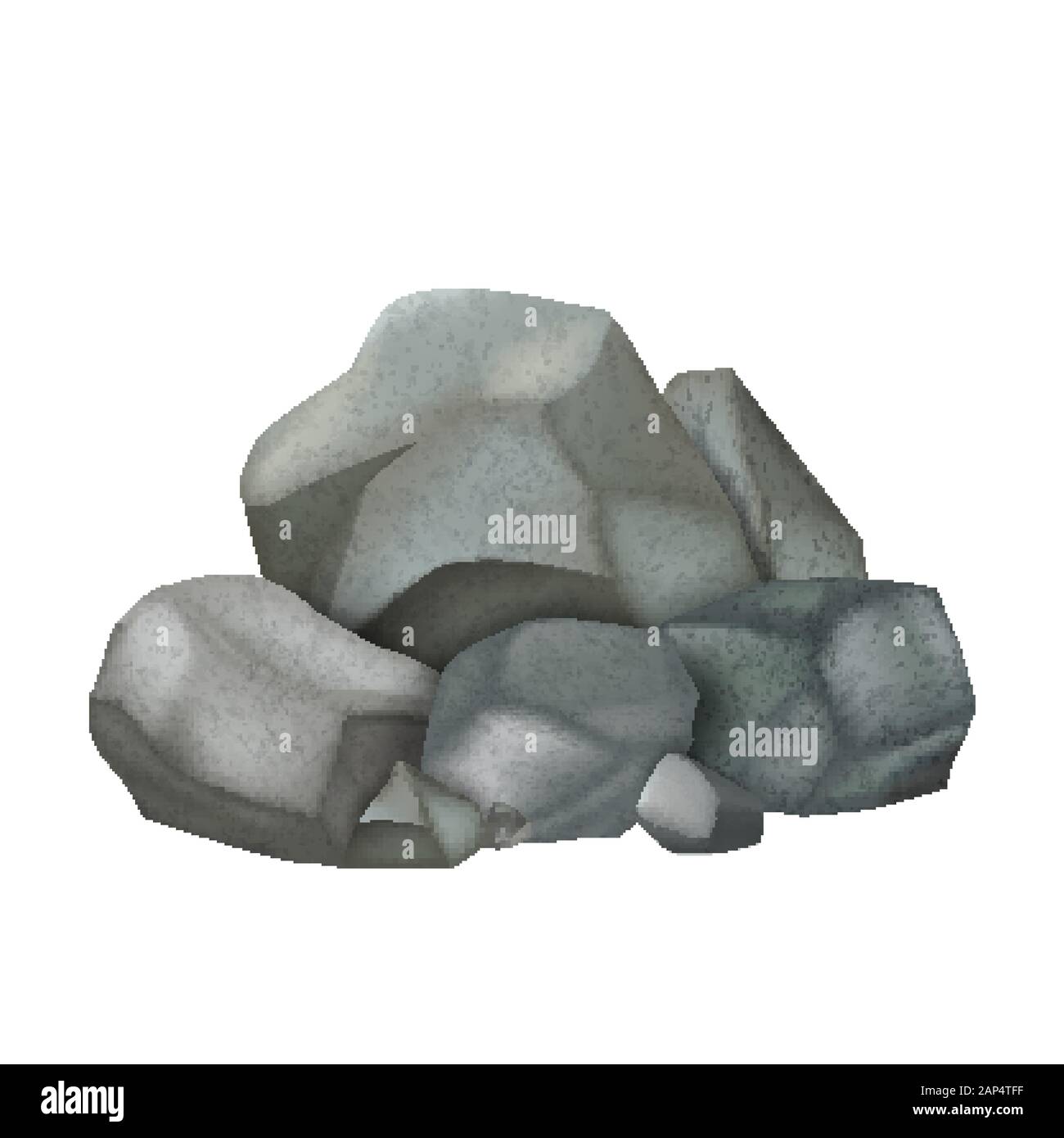 Stone Gravel Pile Cobblestone Boulders Vector Stock Vector Image & Art ...