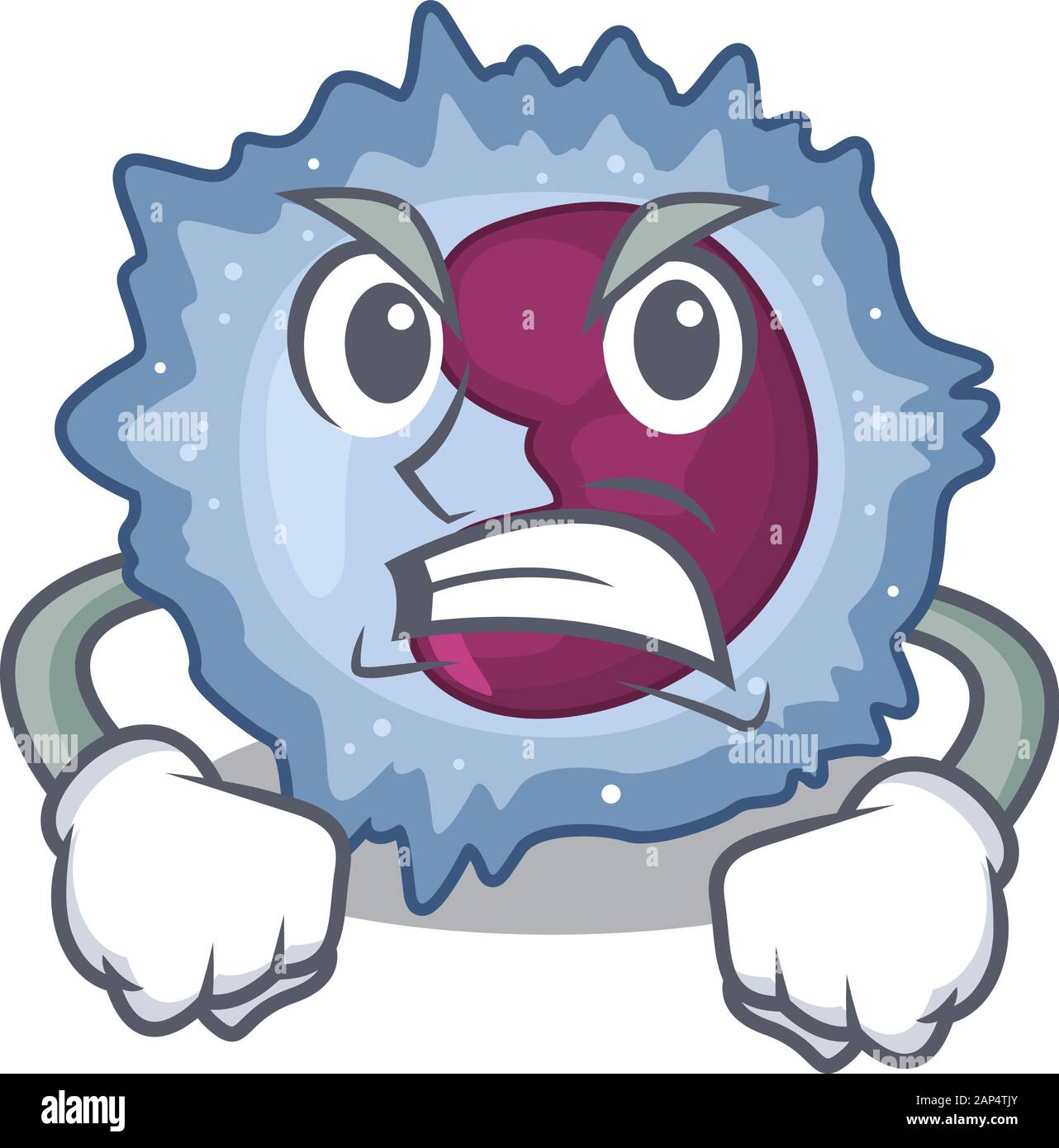 Monocyte cell cartoon character design having angry face Stock Vector ...
