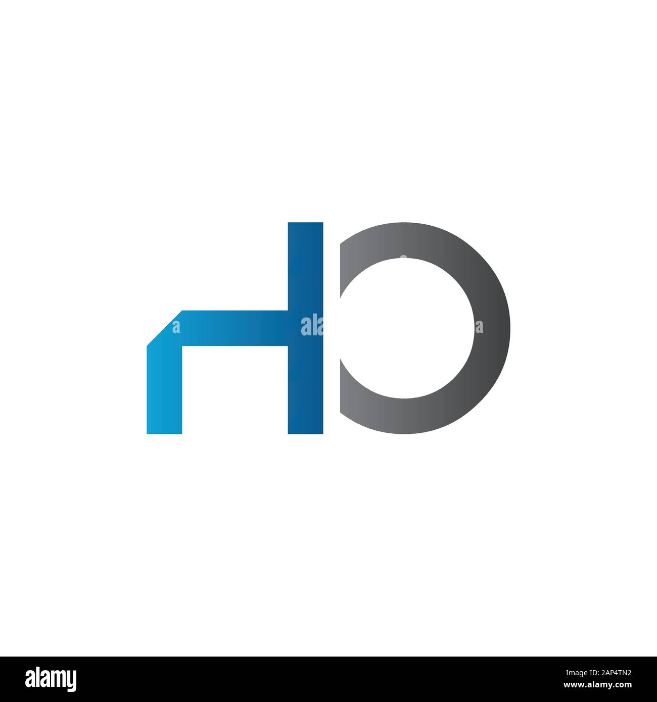 letter HO Logo Design Vector Template. Initial Linked Letter HO Vector ...