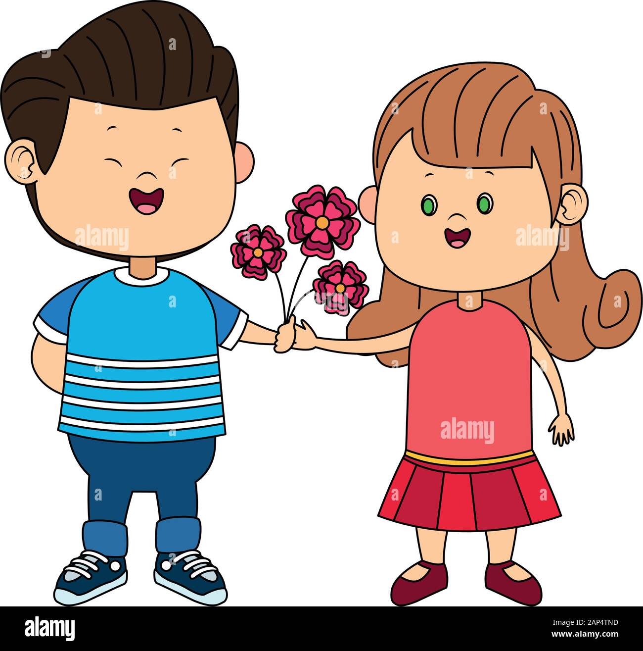 Happy beautiful girl giving Cut Out Stock Images & Pictures - Alamy