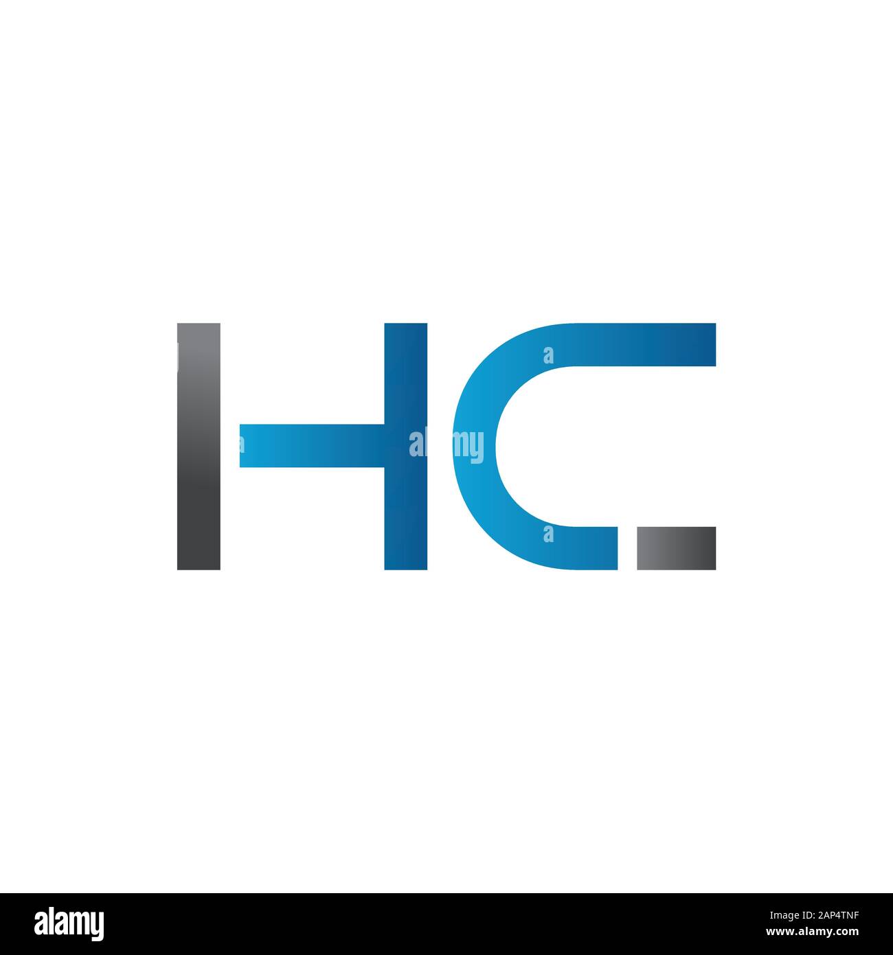 letter HC Logo Design Vector Template. Initial Linked Letter HC Vector ...