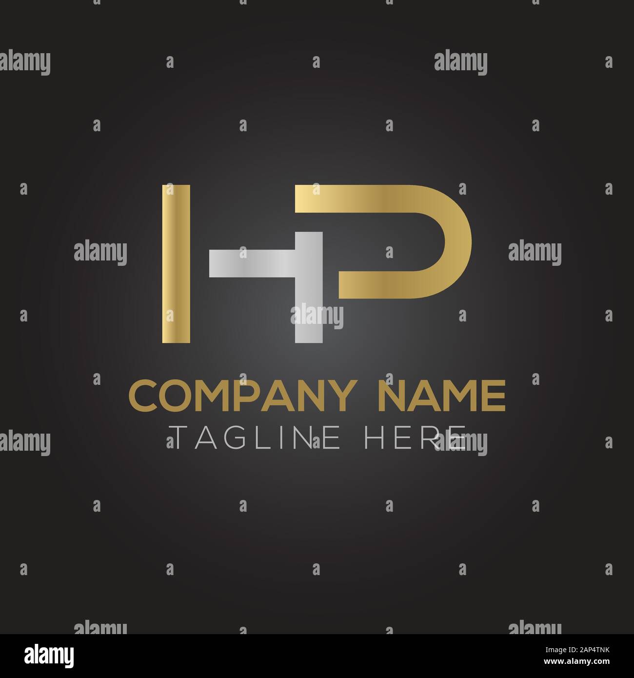 letter HP Logo Design Vector Template. Initial Linked Letter HP Vector ...