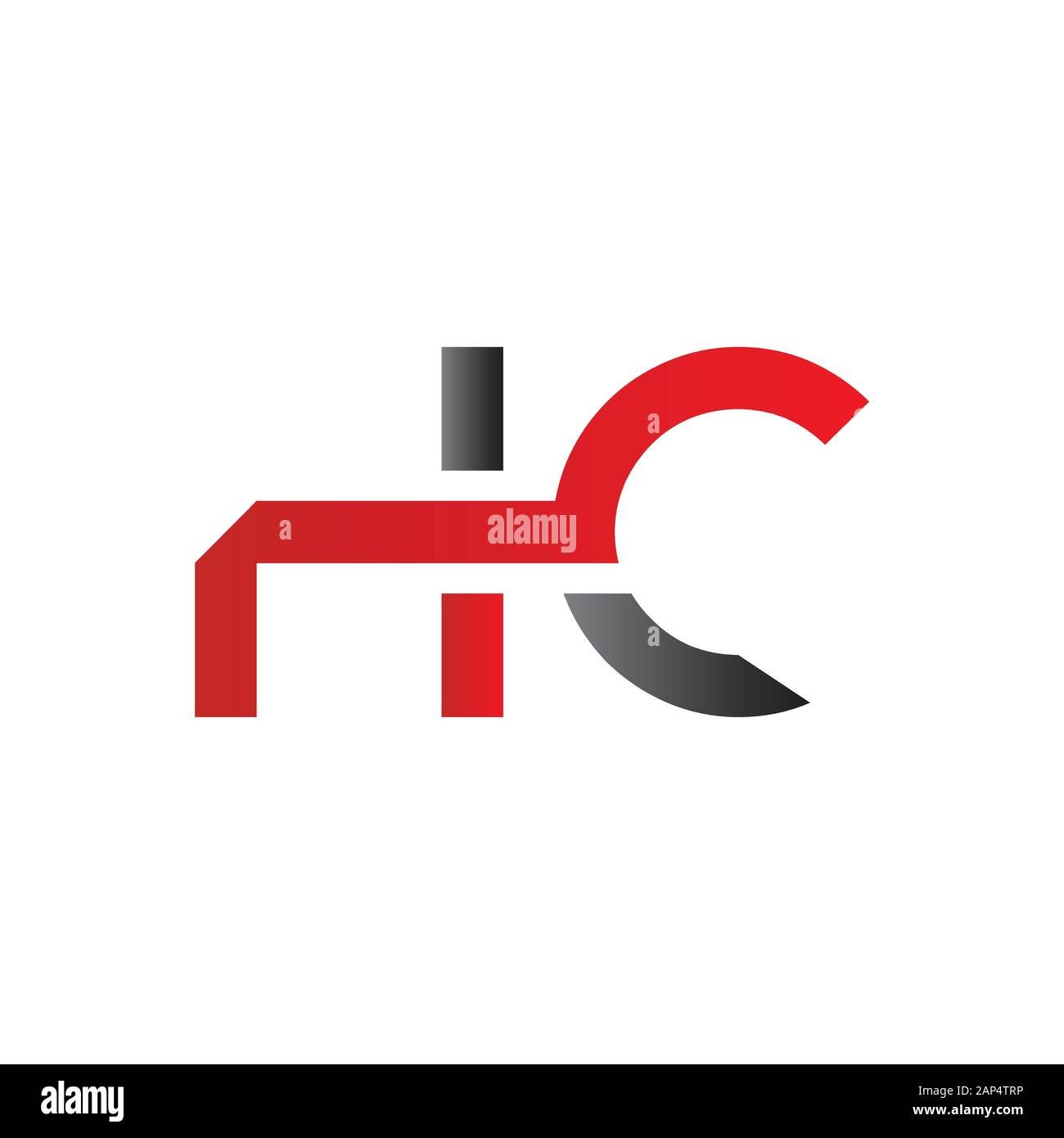 letter HC Logo Design Vector Template. Initial Linked Letter HC Vector ...