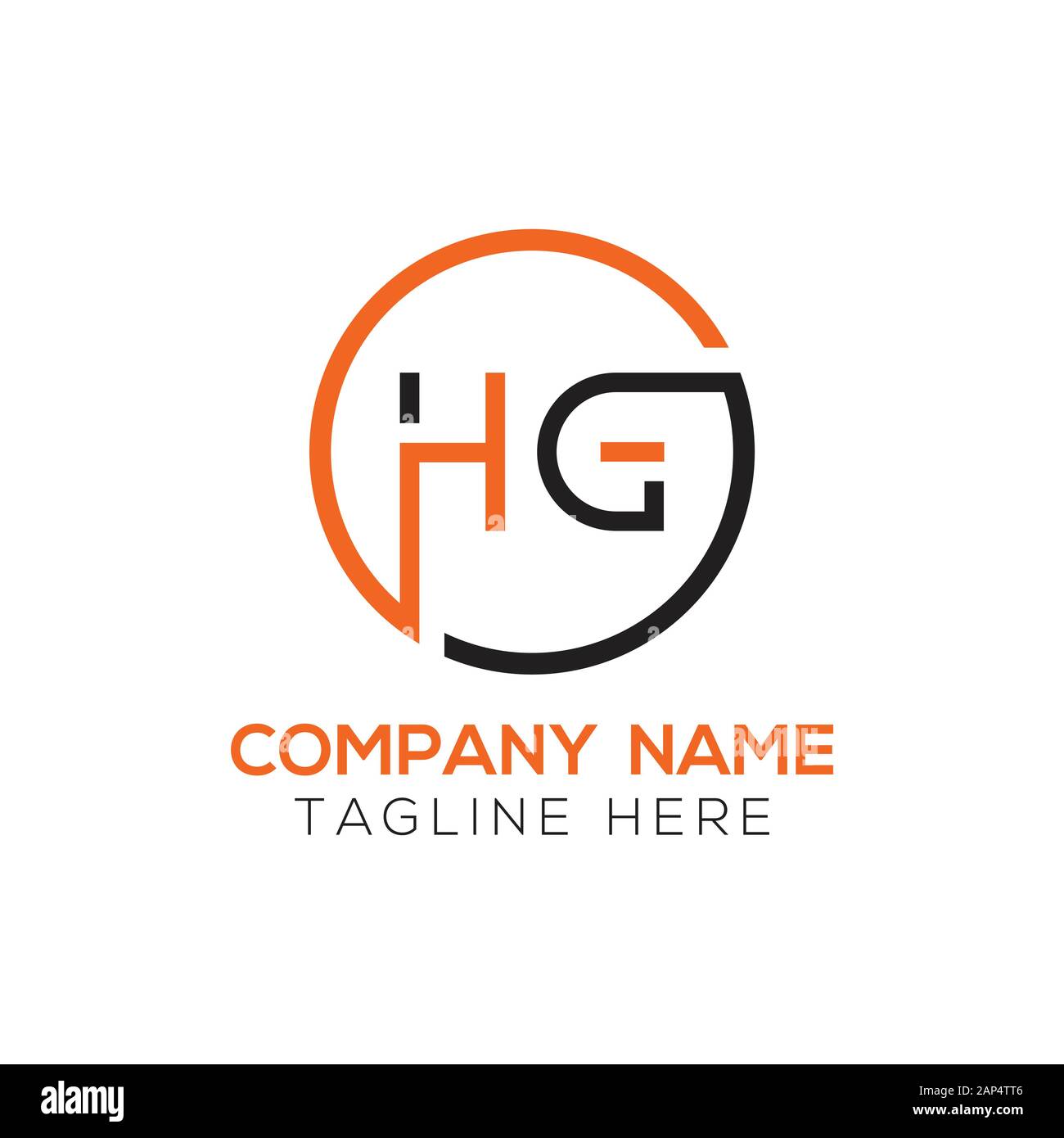 letter HG Logo Design Vector Template. Initial Linked Letter HG Vector ...